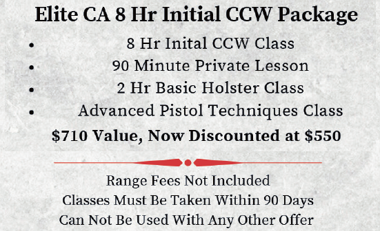 Special Pricing – CA CCW Training San Diego